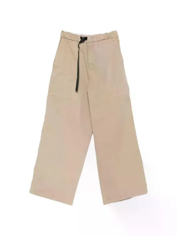 WHITE SAND Elisabeth Belted Wide-leg Trousers