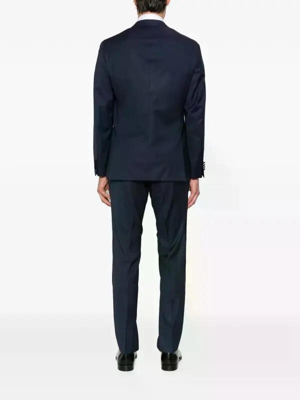 BOSS Super 110 Peak-lapel Two-piece Suit - Blue