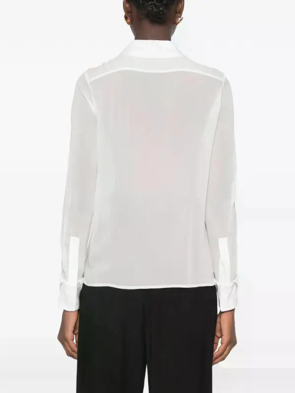 Elisabetta Franchi Logo-plaque Chain-detail Blouse - White