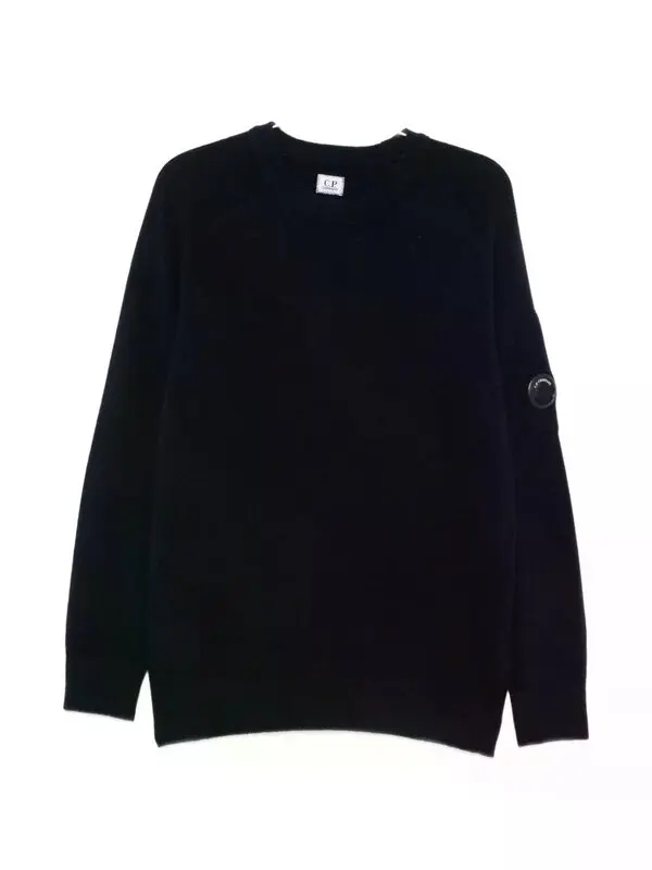 C.P. COMPANY Lens-detail Wool Sweater - Blue