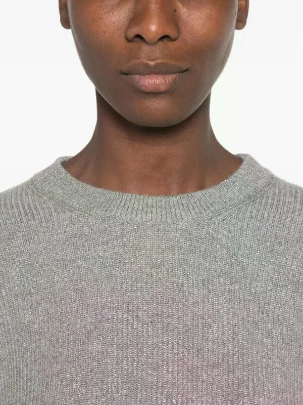 Brunello Cucinelli Ribbed-knit Metallic-thread Sweater