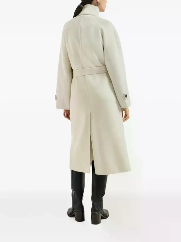 Brunello Cucinelli Hand-crafted Cashmere-beaver Double Cloth Coat With Monili Embellishment