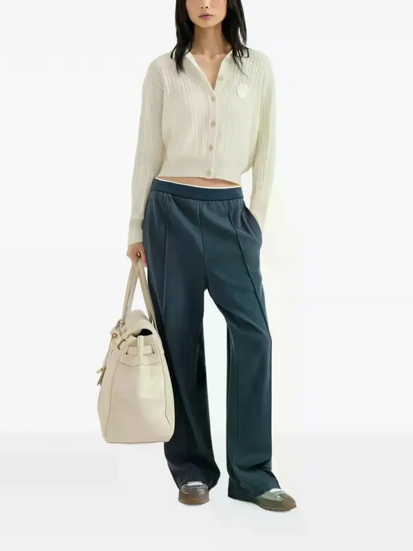 Brunello Cucinelli Cashmere Cable-knit Polo Shirt With Logo - Neutrals