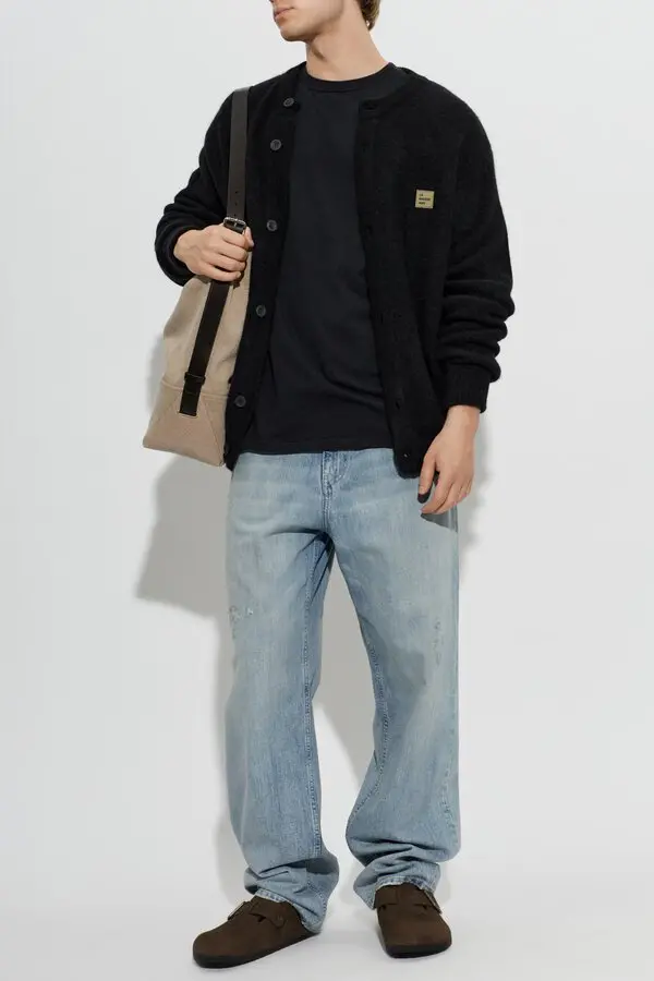 American Vintage Cardigan With Logo Patch