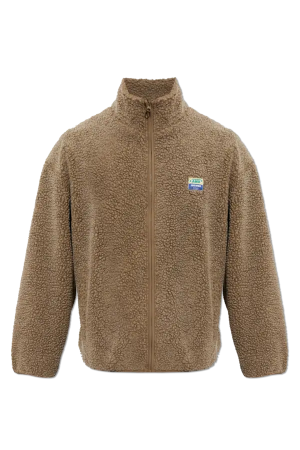 American Vintage Fleece Sweatshirt With Stand-up Collar - Brown