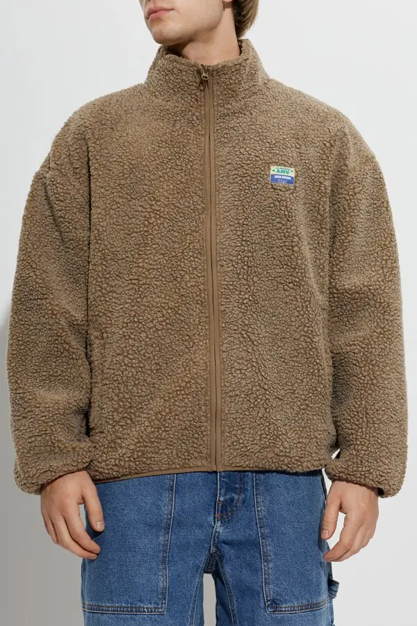 American Vintage Fleece Sweatshirt With Stand-up Collar