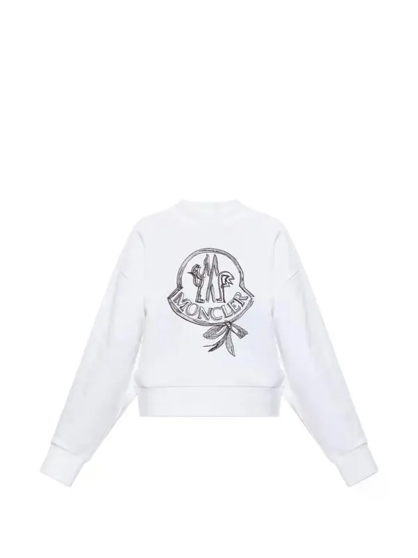 Moncler Logo-embroidered Long-sleeve Sweatshirt