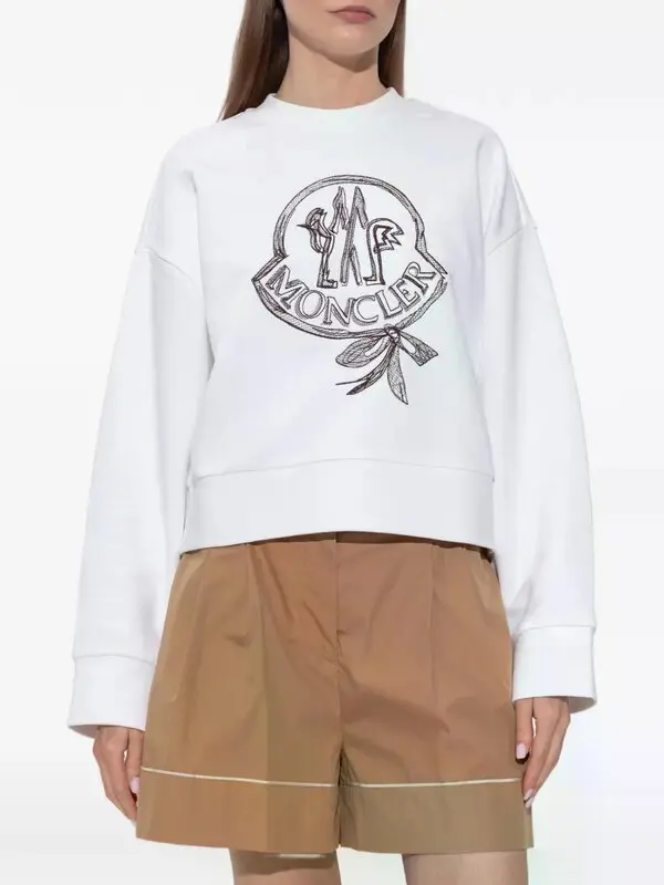 Moncler Logo-embroidered Long-sleeve Sweatshirt