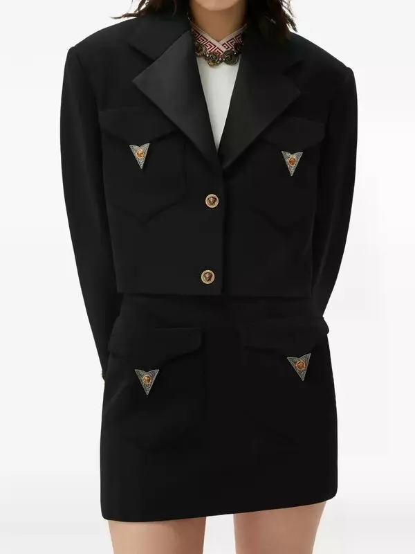 Versace Medusa-hardware Cropped Jacket
