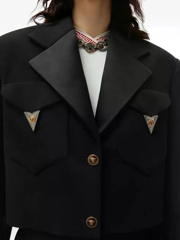 Versace Medusa-hardware Cropped Jacket