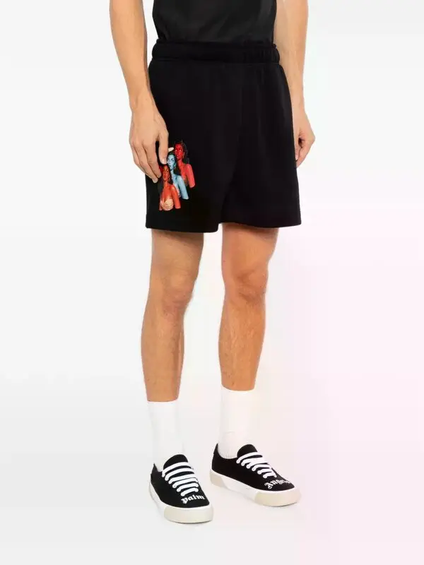 MELT Graphic Print Drawstring Shorts