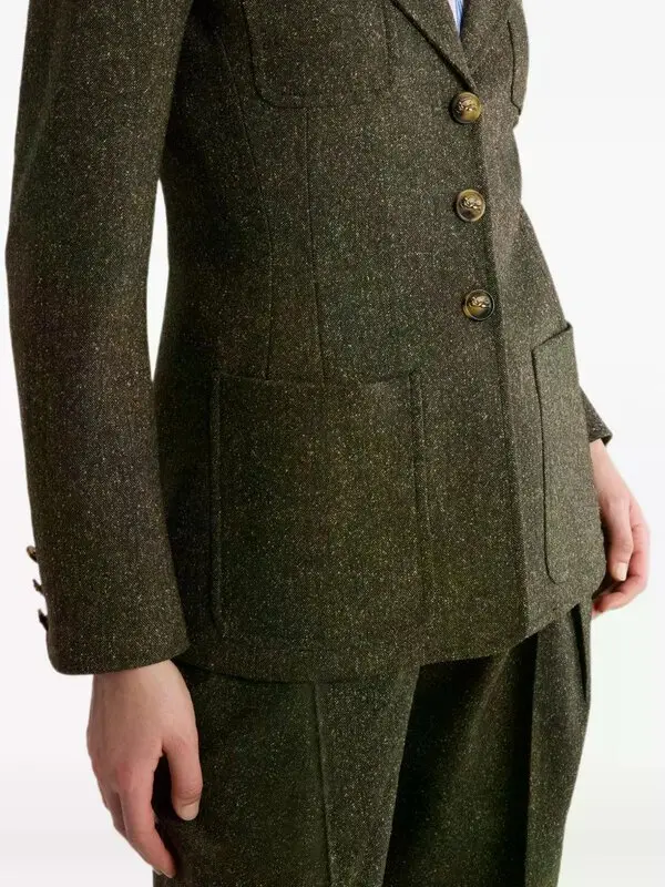Etro Single-breasted Wool-blend Jacquard Jacket