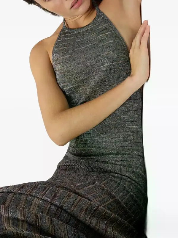 Missoni Metallic-effect Halterneck Maxi Dress