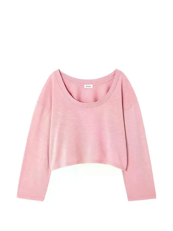 American Vintage Pojy U-neck Long-sleeve T-shirt - Pink