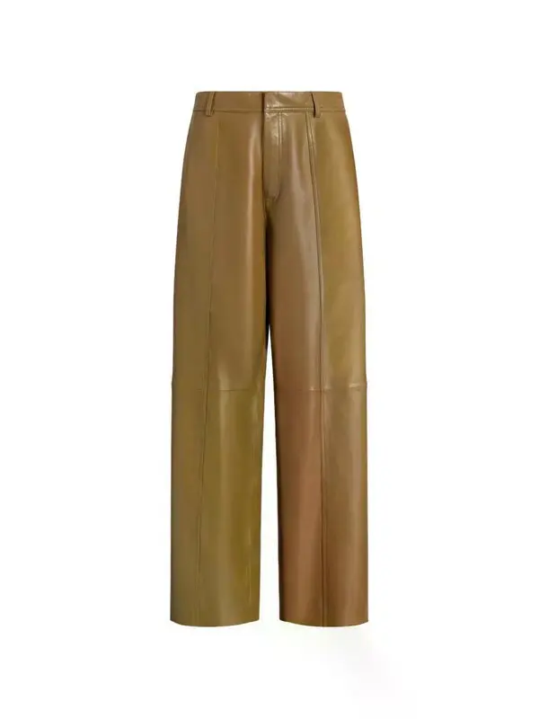 Alberta Ferretti Panelled Leather Trousers