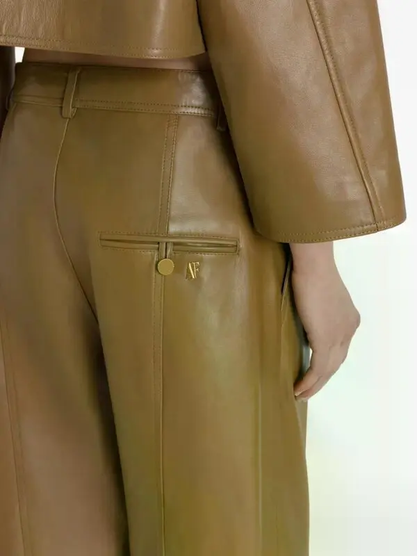 Alberta Ferretti Panelled Leather Trousers