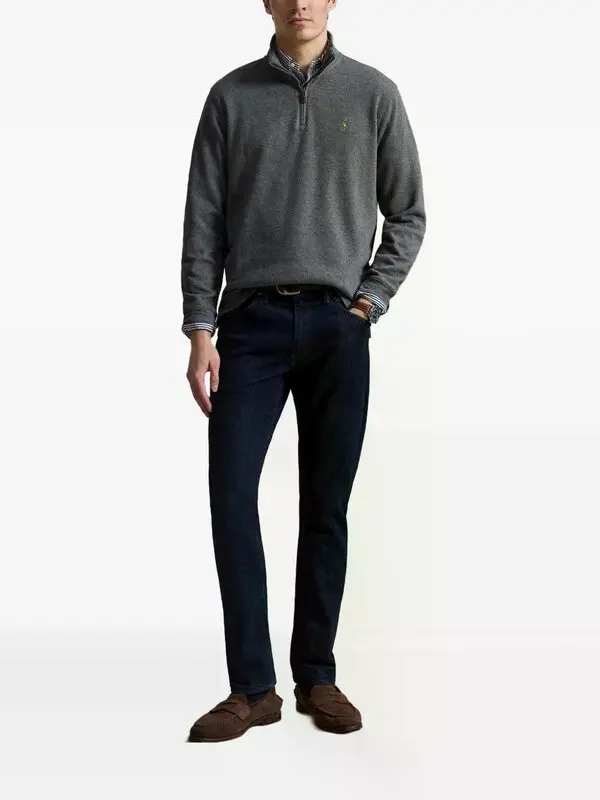 Polo Ralph Lauren Estate-rib Quarter-zip Sweater - Grey