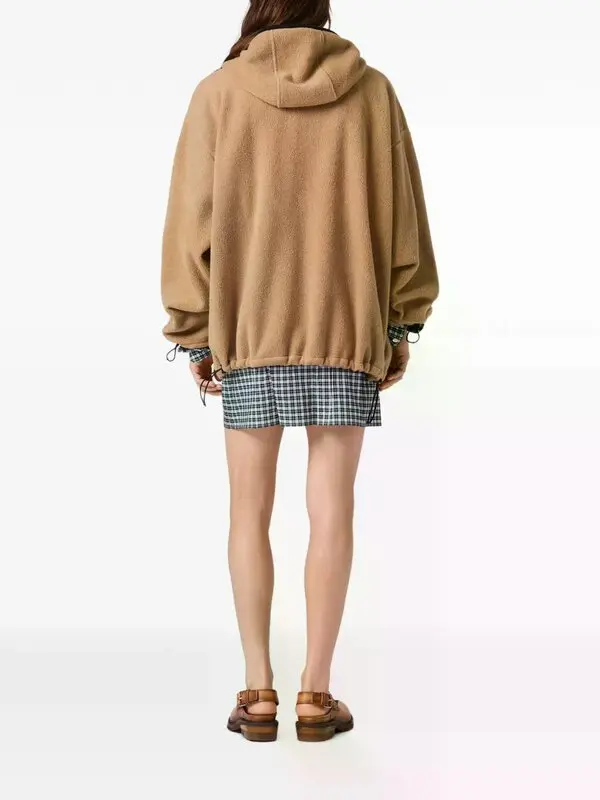Miu Miu Cotton Fleece Zipper Hoodie