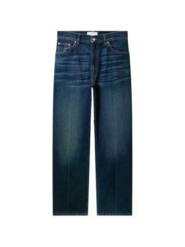 Stella McCartney Logo-embroidered Wide-leg Jeans