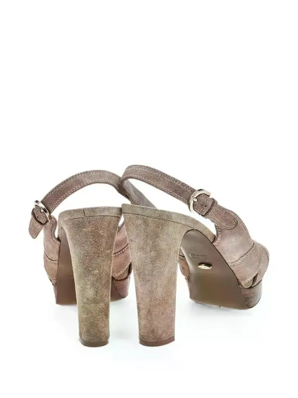 SERGIO ROSSI Peep-toe Slingback Sandals
