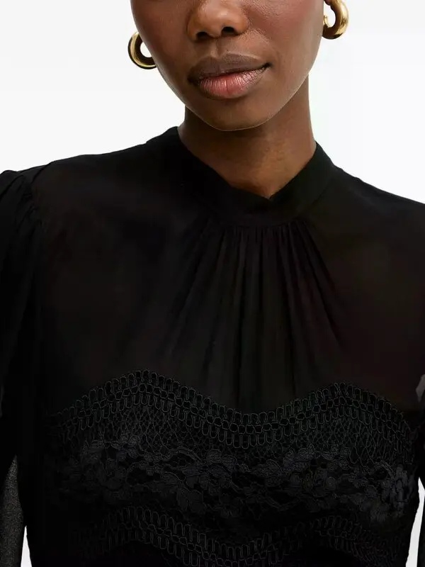 TWINSET Lace-panelled Long-sleeve Dress