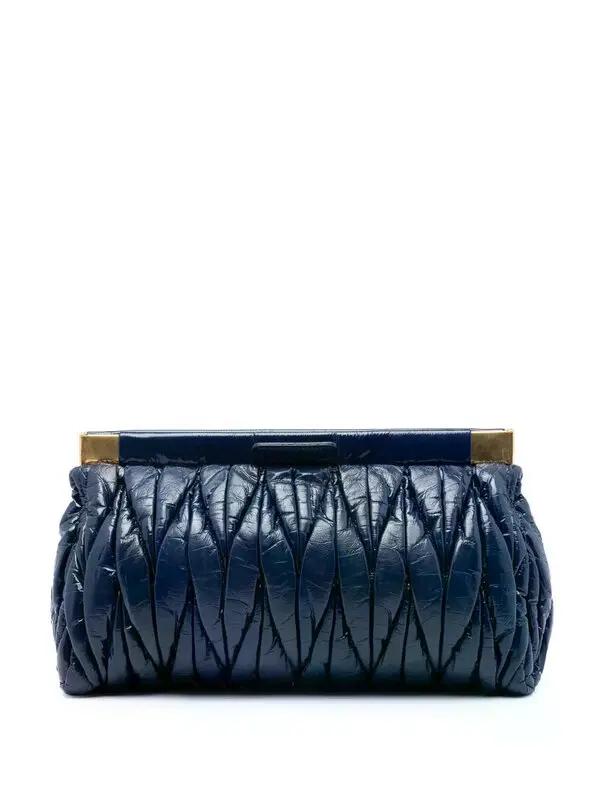Miu Miu 2010-2026 Matelasse Patent Frame Clutch Bag