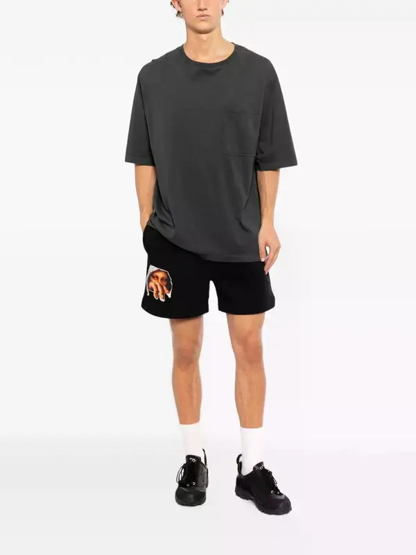 MELT Graphic-print Shorts - Black