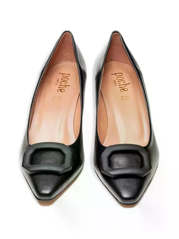 POCHE PARIS Buckle Pointed Pumps