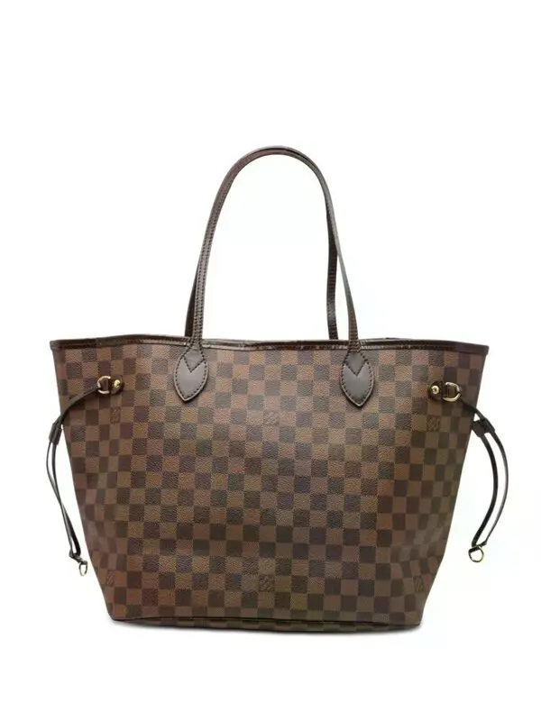 LOUIS VUITTON 2008 Damier Ebene Neverfull Mm Tote Bag
