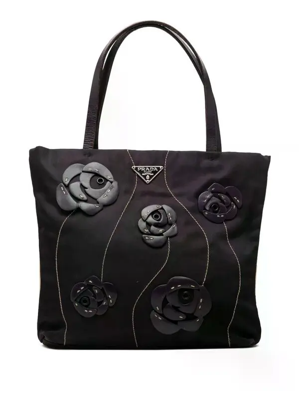 Prada 2000-2013 Rosette Tessuto Tote Bag