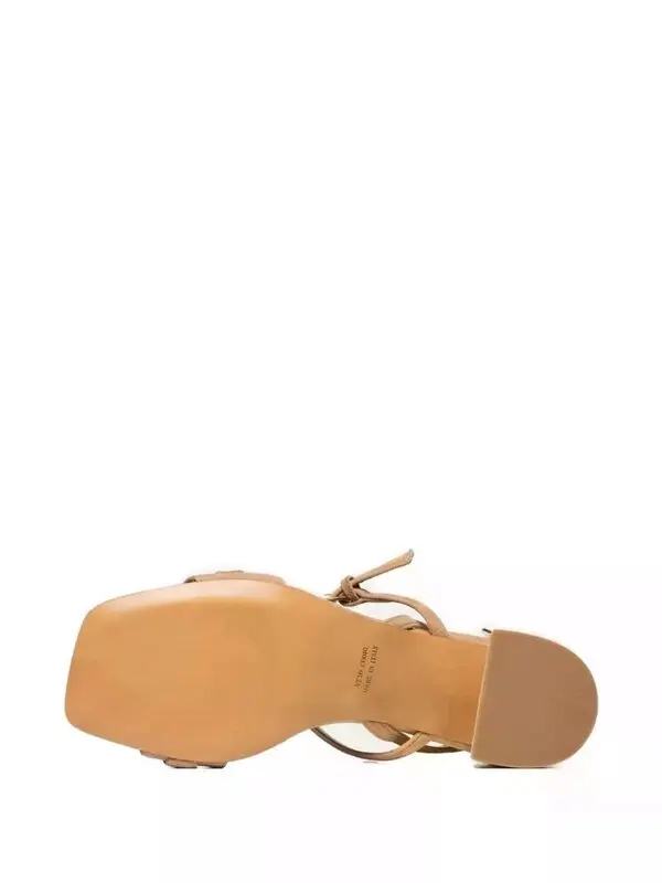 POCHE PARIS Buckle-embellished Block-heel Sandals