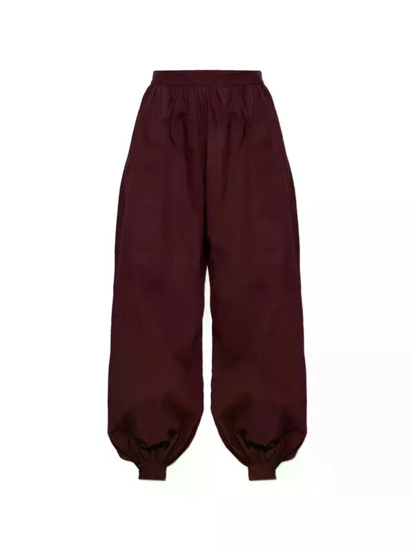 ROTATE BY BIRGER CHRISTENSEN Gathered-cuff Loose-fit Trousers - Red