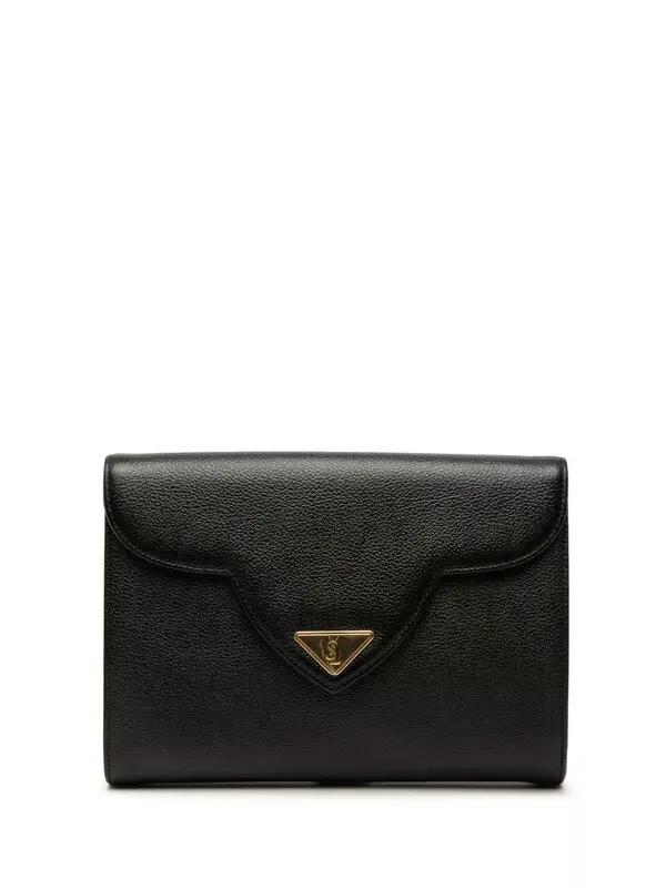 Saint Laurent 20th Century Grained Calfskin Clutch Bag