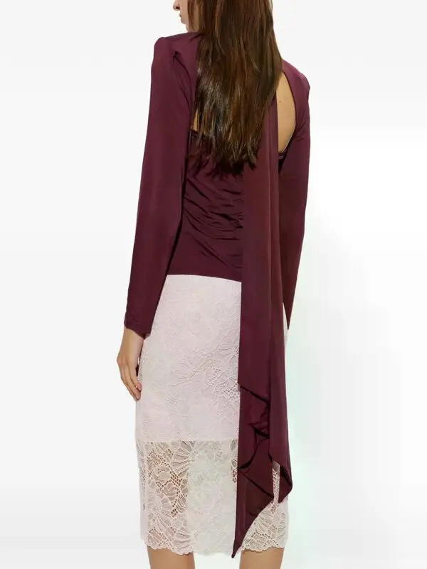 ROTATE BY BIRGER CHRISTENSEN Open-back Draped-detail Top
