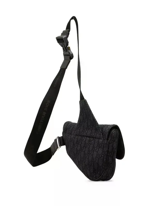 Dior 2019 Oblique Canvas Saddle Crossbody Bag