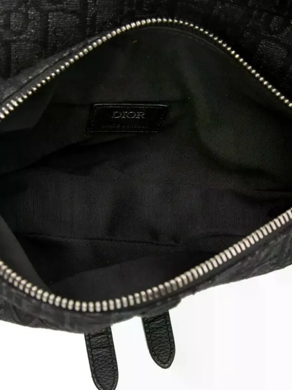 Dior 2019 Oblique Canvas Saddle Crossbody Bag