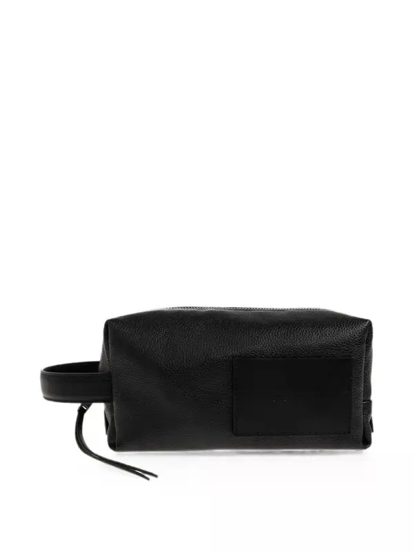 JIL SANDER Logo-patch Pebbled Toiletry Bag