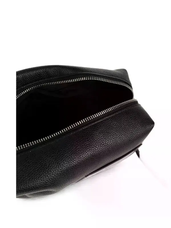 JIL SANDER Logo-patch Pebbled Toiletry Bag