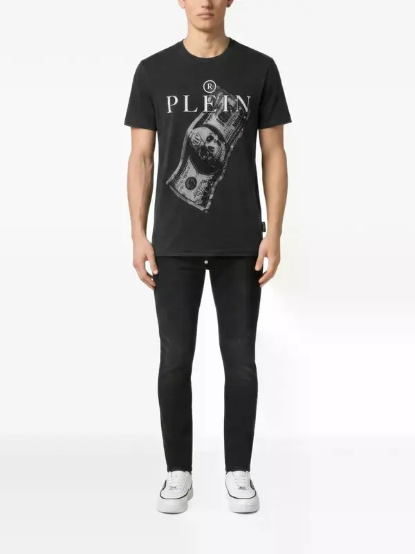 Philipp Plein Jersey T-shirt Skull Strass