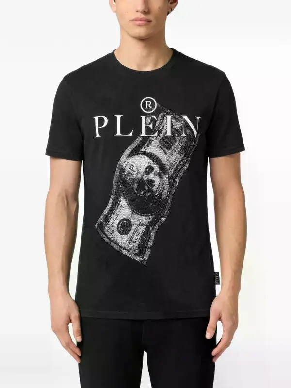 Philipp Plein Jersey T-shirt Skull Strass