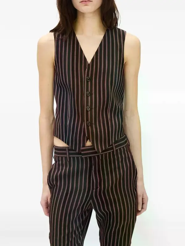 ANN DEMEULEMEESTER Stanse Pinstripe Waistcoat