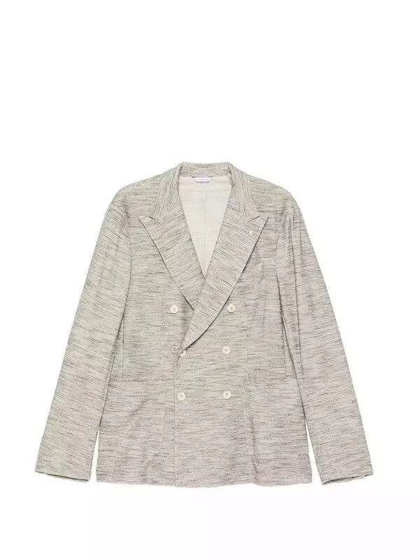 MANUEL RITZ Double-breasted Peak-lapels Cotton Blazer