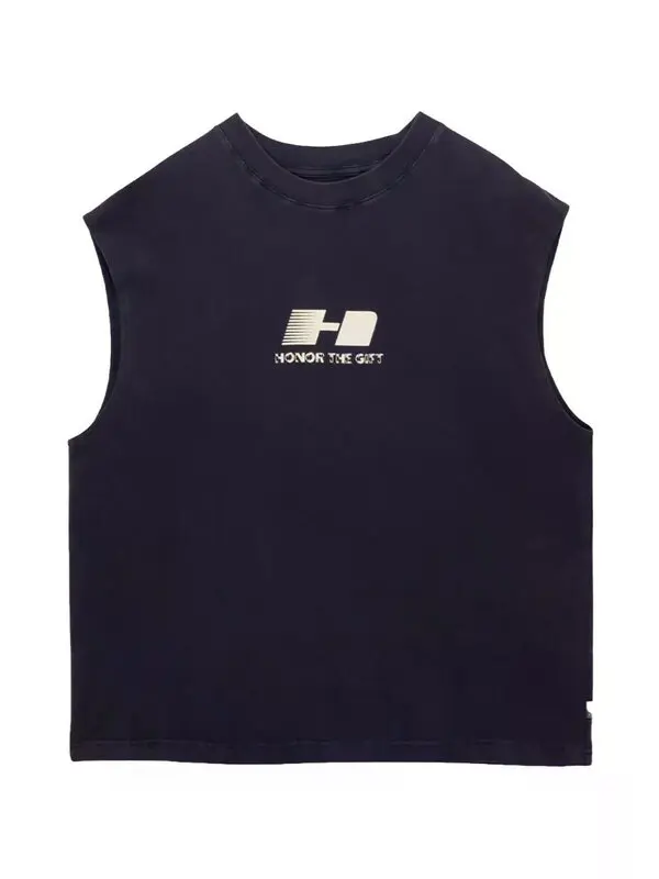 HONOR THE GIFT Frequency Graphic Tank Top - Blue