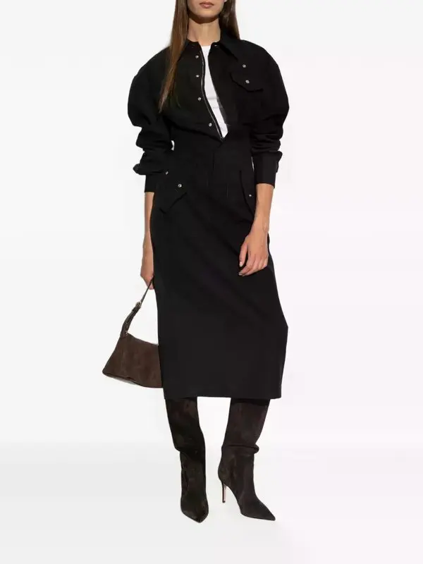 Dsquared2 Button-down Long-sleeve Midi Dress