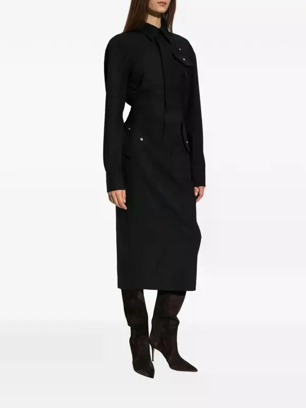 Dsquared2 Button-down Long-sleeve Midi Dress