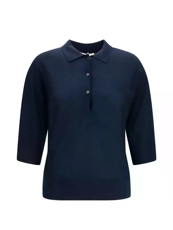 LISA YANG Norie Three-quarter Sleeve Sweater - Blue