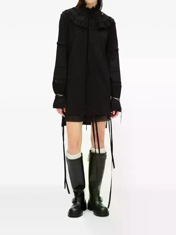 ANN DEMEULEMEESTER Lucina Panelled T-shirt Mini Dress - Black