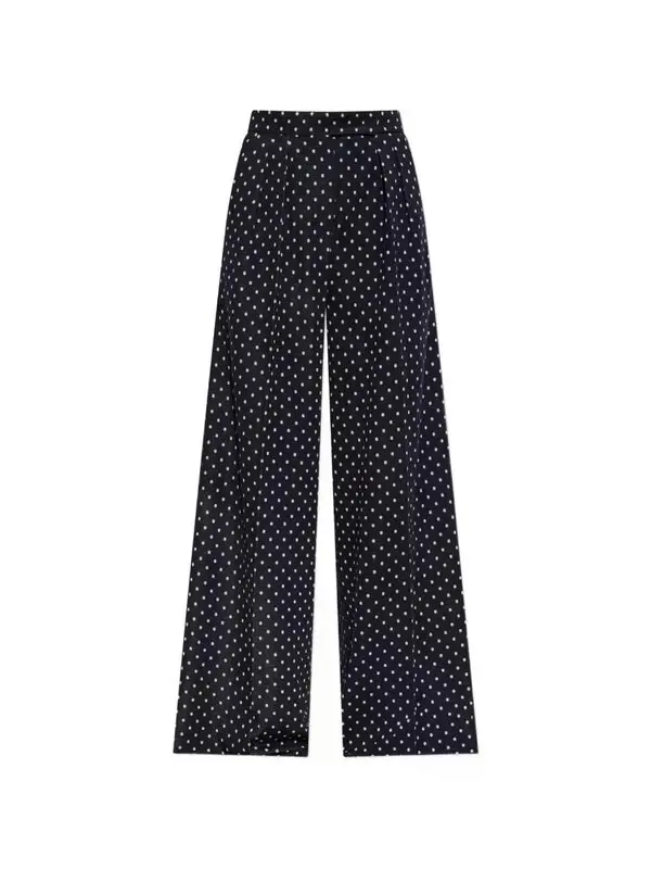Max Mara Cerbero Polka-dot Palazzo Pants - Blue