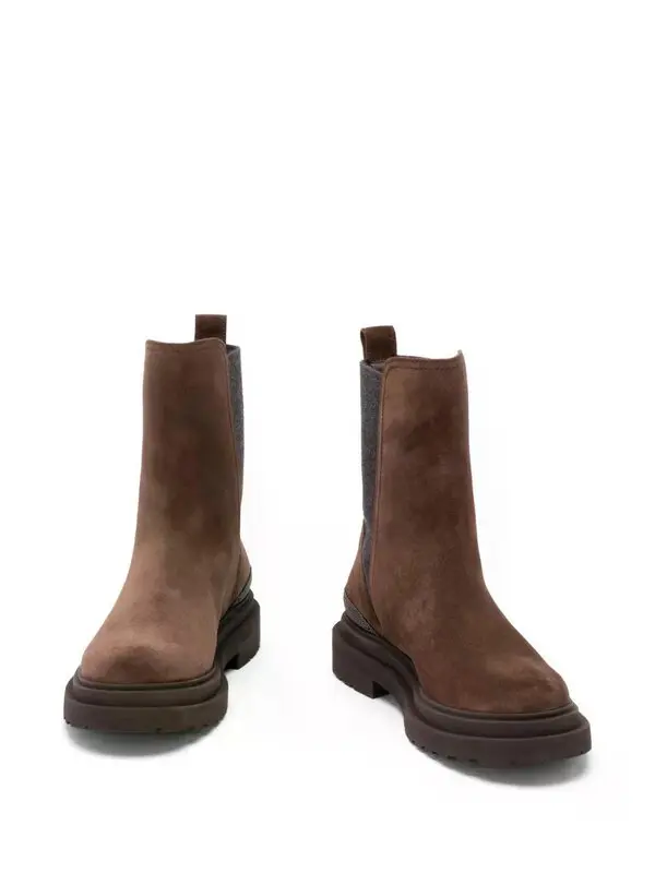 Brunello Cucinelli Panelled Monili-chain Boots