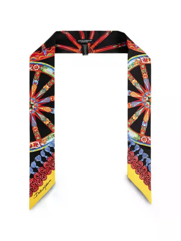Dolce & Gabbana Carretto-print Silk Scarf